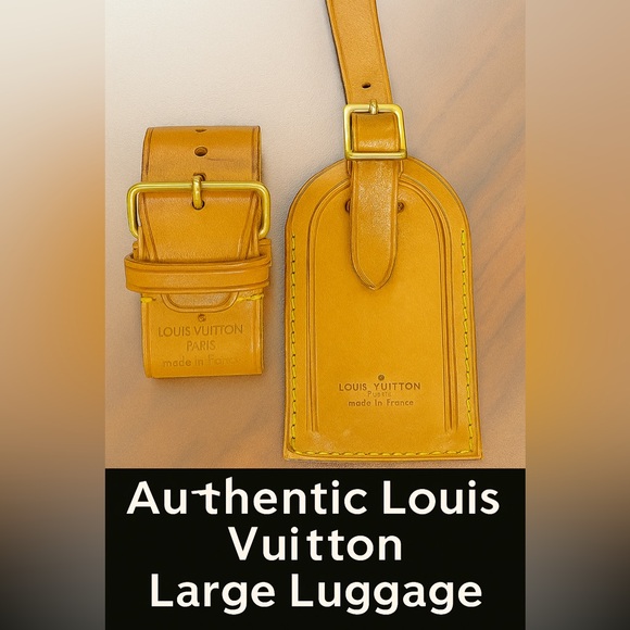 Louis Vuitton | Bags | Authentic Louis Vuitton Large Luggage Tag Set ...